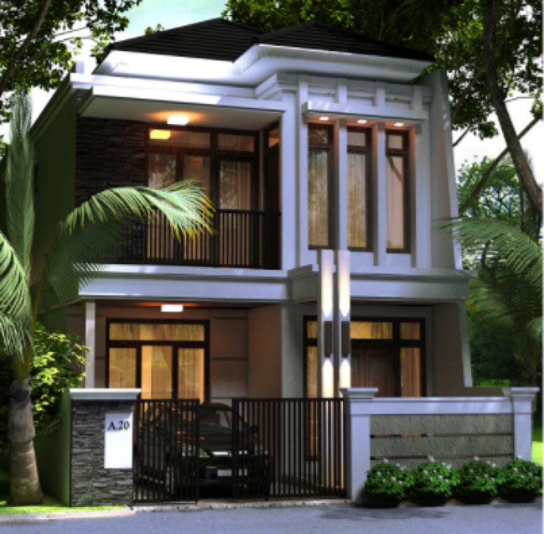 80 Contoh Rumah Minimalis 2 Lantai Modern Sederhana Tampak Depan