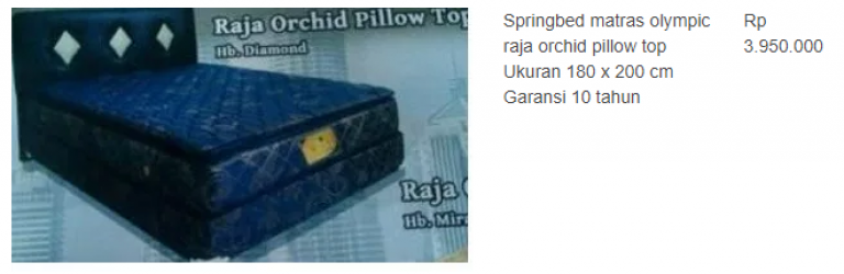 Daftar Harga Spring Bed Olympic Terbaru Lengkap Dengan Gambarnya