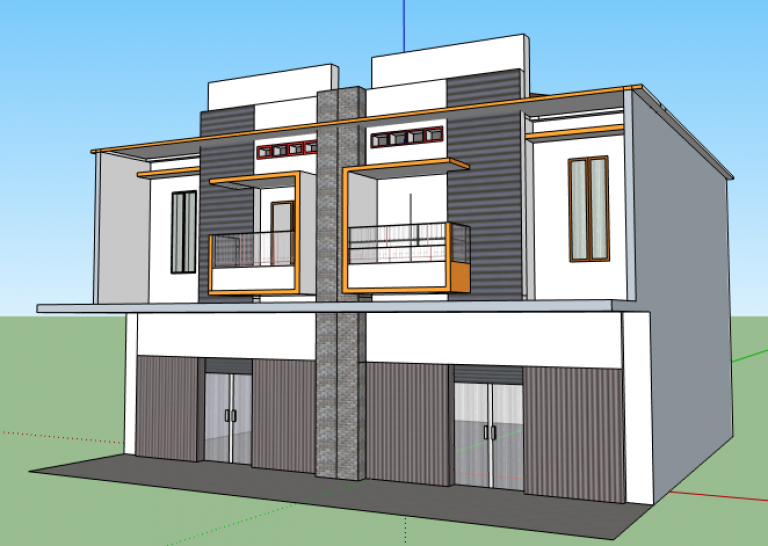 80 Model Ruko Minimalis 1 Lantai Tampak Depan Terbaru